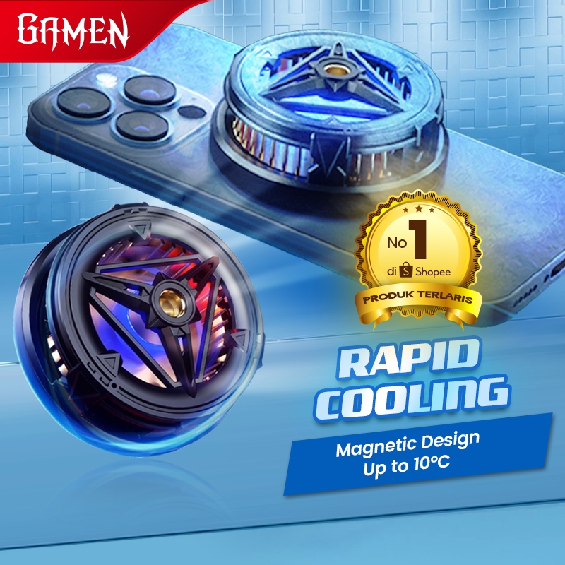 Jual GAMEN Fan Cooler Hp Gaming Magnetic Up to 10°C RGB Light GMR03 ...