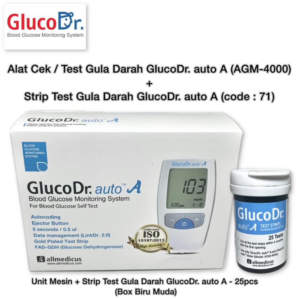 Jual ALAT CEK / TEST GULA DARAH GLUCO DR AUTO A AGM 4000 + STRIP TEST ...