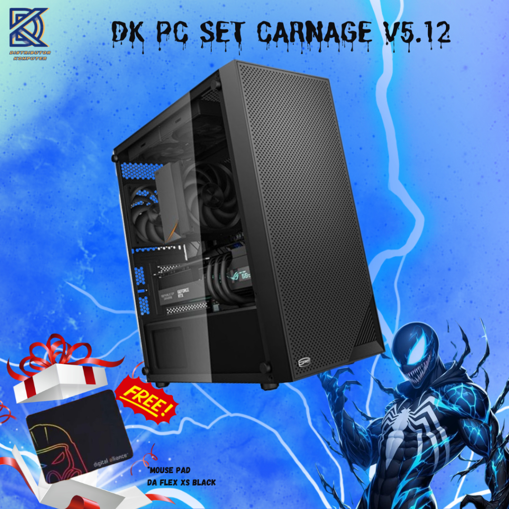 Jual DK PC SET CARNAGE V5.12 - PC RAKITAN INTEL I5 12400F | RTX 3050 ...