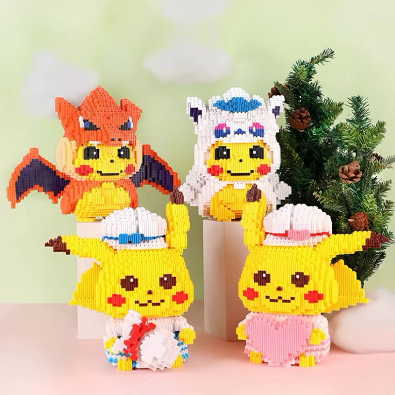 Jual TSC Nano Blocks Pokemon Pikachu Bricks 3D Model, Mainan Blok Susun ...