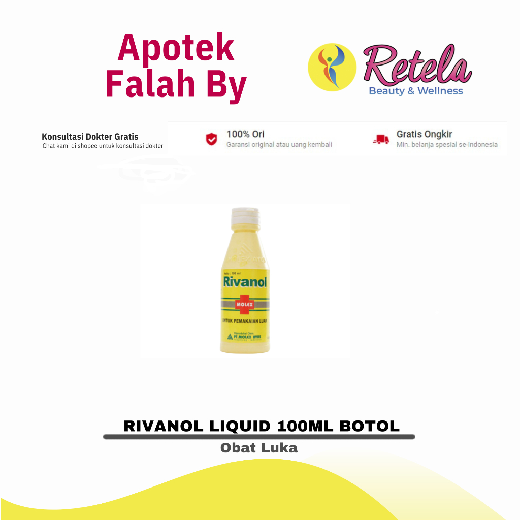 Jual RIVANOL LIQUID 100ML BOTOL | Shopee Indonesia