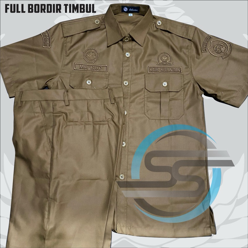 Jual BAJU PEMDA PNS PDH SATU STEL TERBARU FULL BORDIR BENANG TIMBUL 3D ...