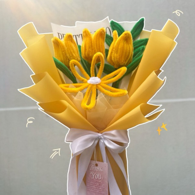 Jual Buket Bunga Amber Kawat Bulu [PIPE CLEANER FLOWERS] - YACHO.FLO ...