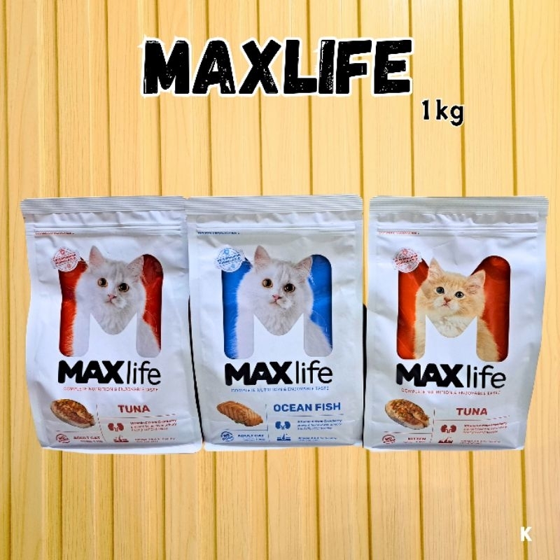 Jual Maxlife Dry Cat Food 1 kg Makanan Kucing Kering Tuna Dan Ocean ...