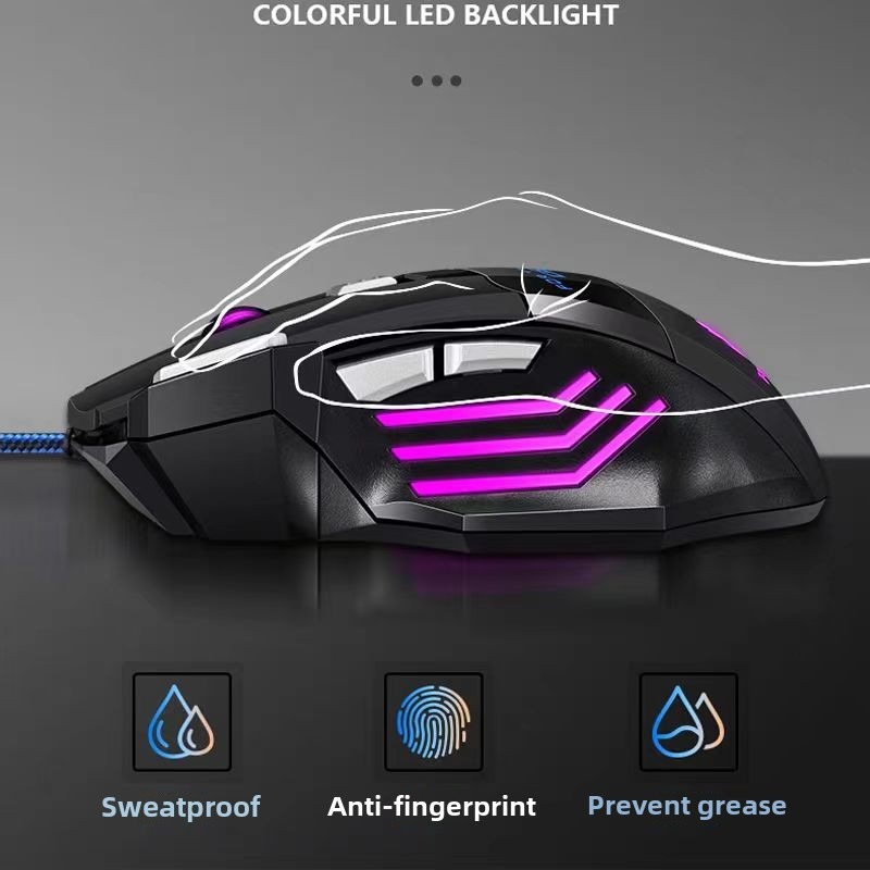Jual High Performance Mouse Gaming Wired RGB Mouse 7 Keys LED Gaming Mouse USB 2.0 RGB Kabel ...