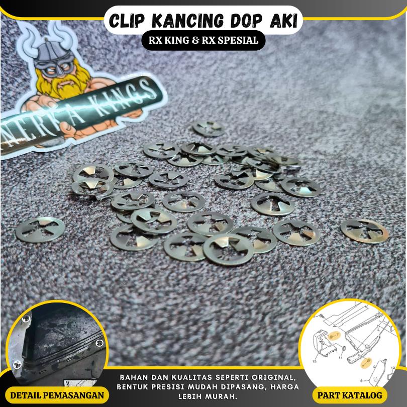 Jual Kancing Clip Klip Pin Bulat Dop Cover Box Tutup Tepong Aki Motor ...