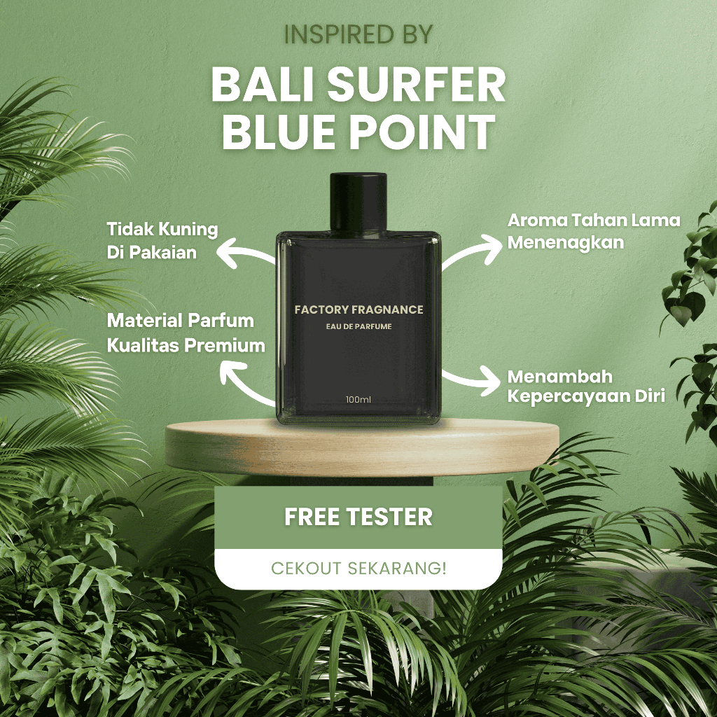 Jual Bali Surfer Blue Point BSP [FACTORY FRAGNANCE] Wangi Parfum Pria ...