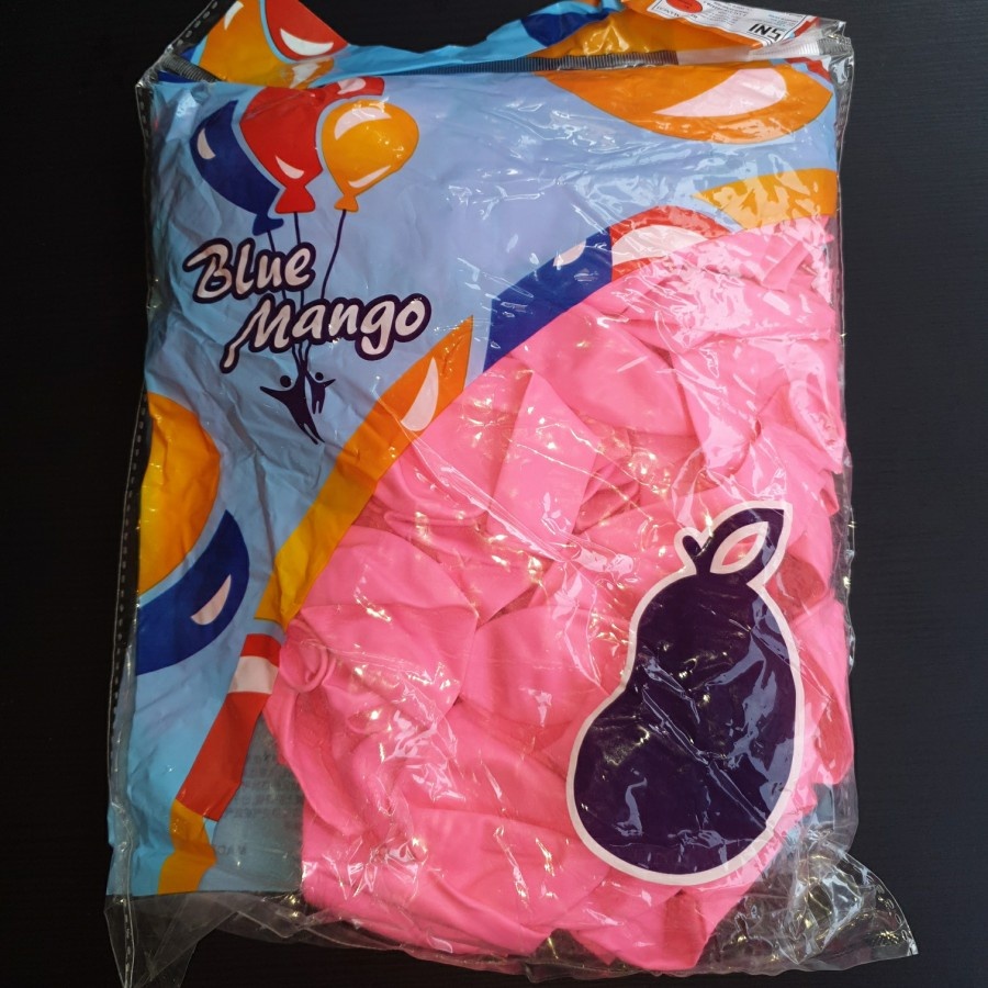 Jual Balon Latex 12 inch Doff Solid Merk Blue Mango 1pak isi 100pcs ...