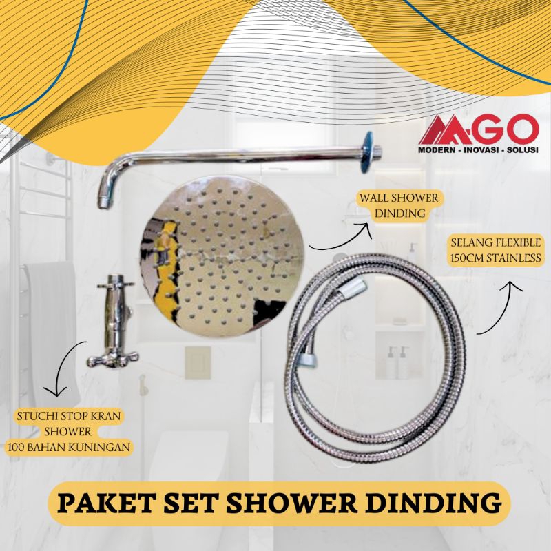 Jual STUCHI PAKET SHOWER MANDI WALL SHOWER HOTEL 100% BAHAN KUNINGAN ...