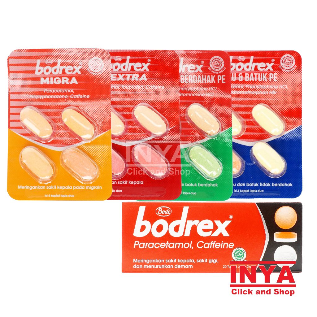 Jual Bodrex Flu & Batuk Sakit Kepala isi 4 Tablet - Obat Batuk Tablet ...