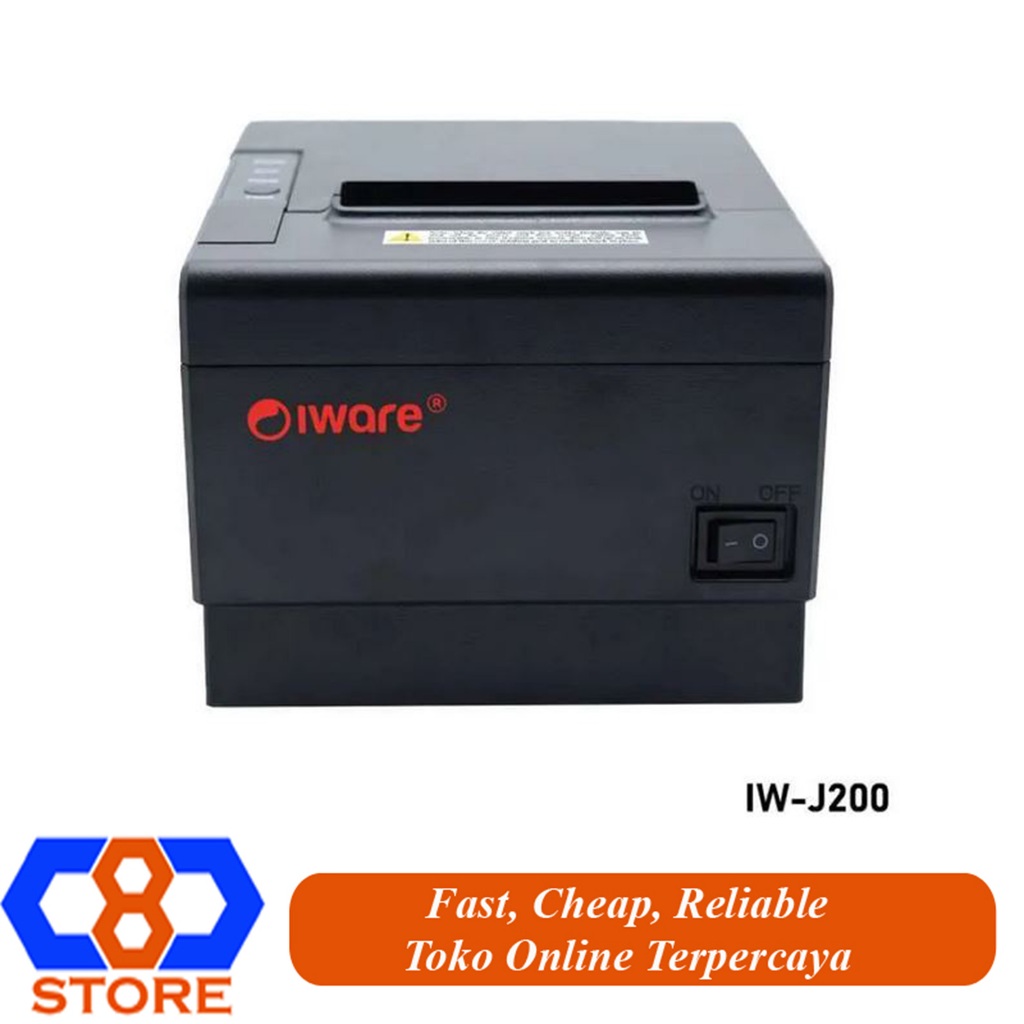 Jual PRINTER IWARE IW-J200 USB SERIAL LAN RJ11 AUTO CUTTER | Shopee ...