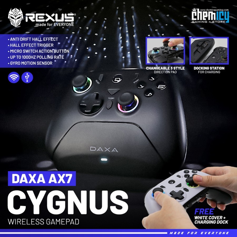 Jual Rexus Daxa Cygnus AX7 / AX-7 Gamepad / Joystick / Stick with Hall ...