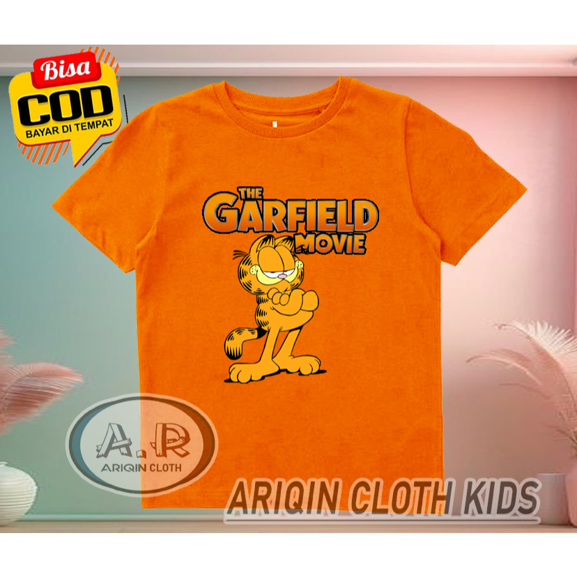 Jual Baju Kaos anak film animasi The Garfield Movie | Shopee Indonesia
