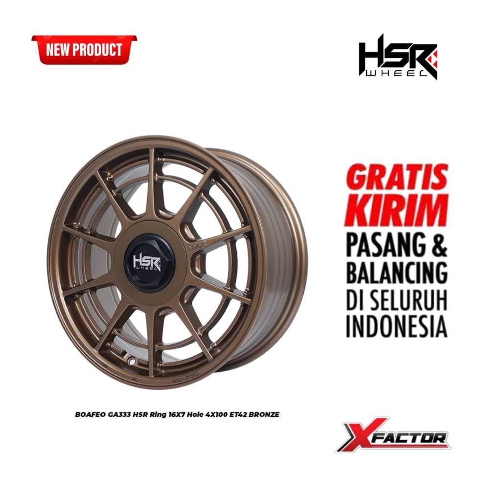 Jual VELG AIR EV R15 VELG HSR RING 15 HSR BOAFEO R15X6,5 H 4X100 - 4X114,3 ET 42 | Shopee Indonesia