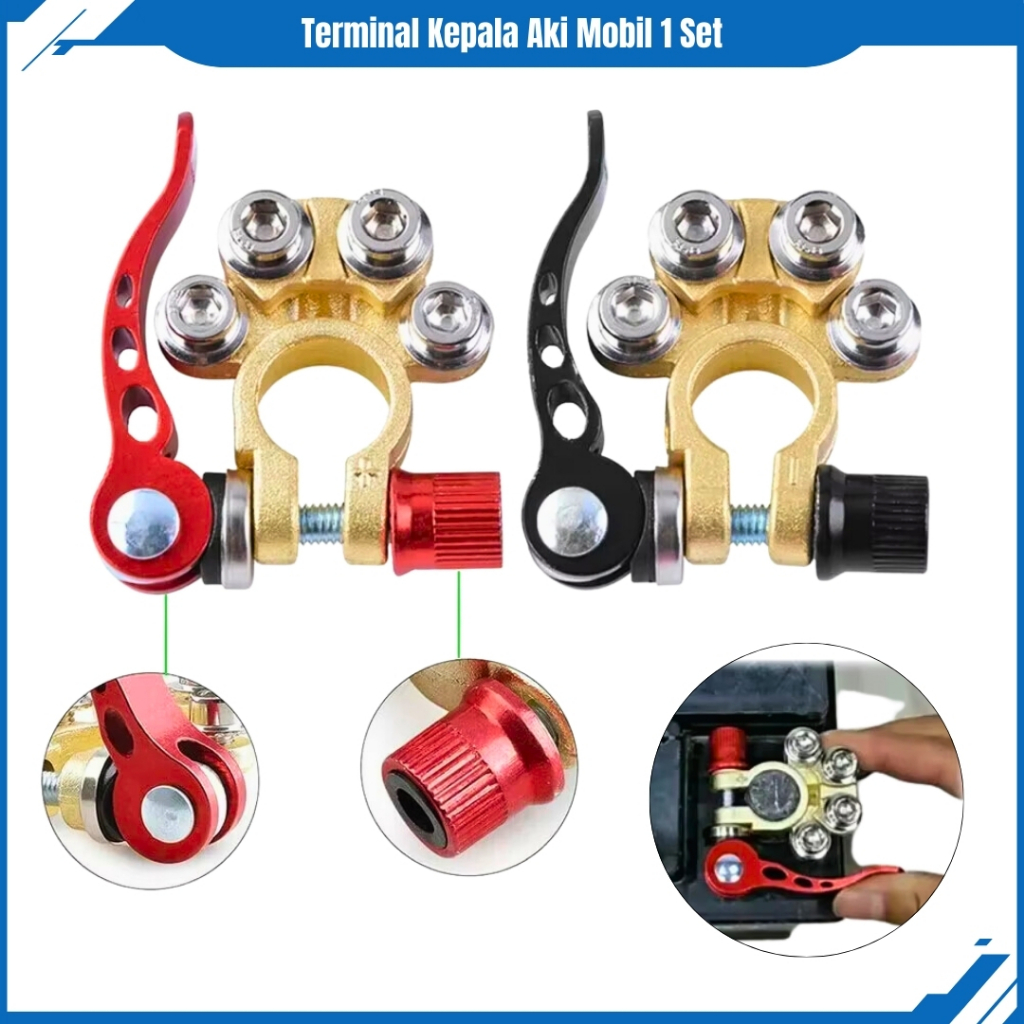 Jual Tutup Kepala Aki Mobil 2pcs Terminal Aki Mobil Bahan Tembaga Murni ...