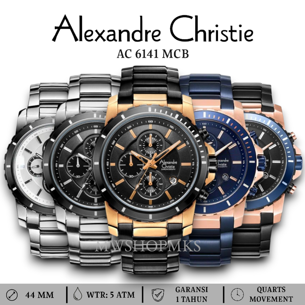 Jual Jam Pria Alexandre Christie AC6141 AC 6141 Original Garansi Resmi ...