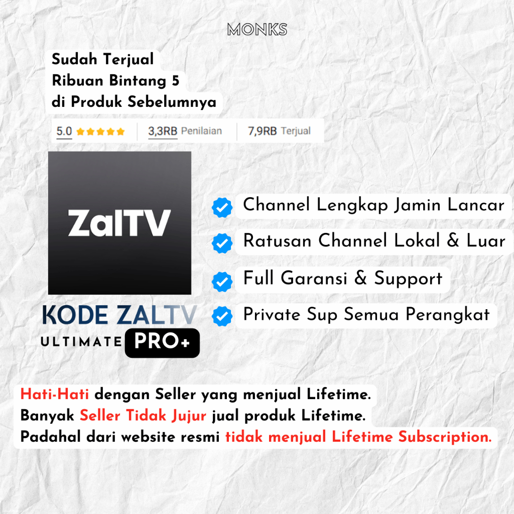 Jual KODE ZALTV LISENSI ORIGINAL SOFTWARE RESMI BERLANGGANAN | Shopee ...