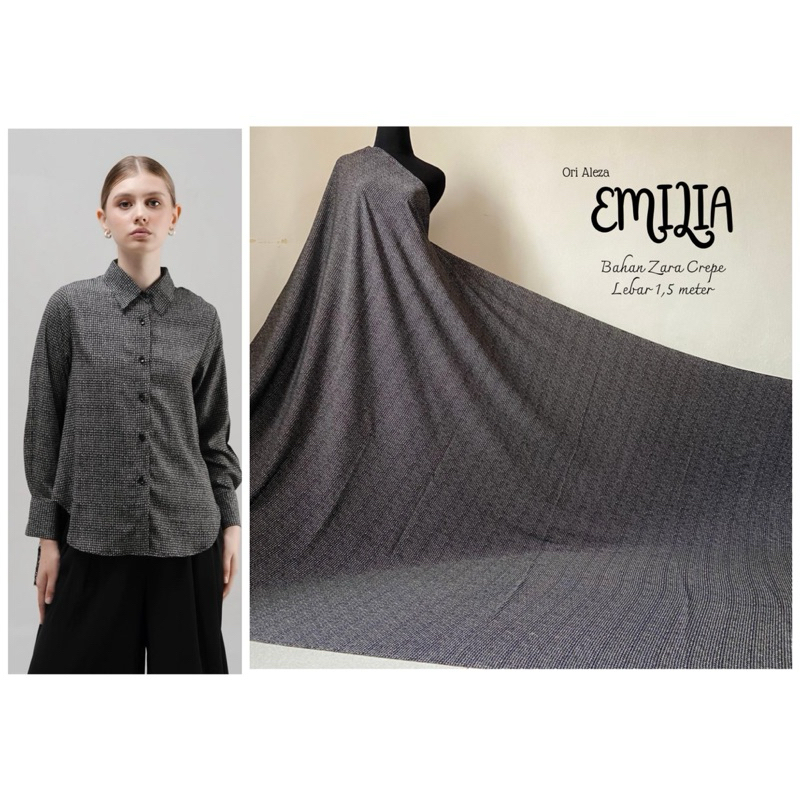 Jual Kain Ori Aleza Motif Emilia Bahan Zara Crepe | Shopee Indonesia