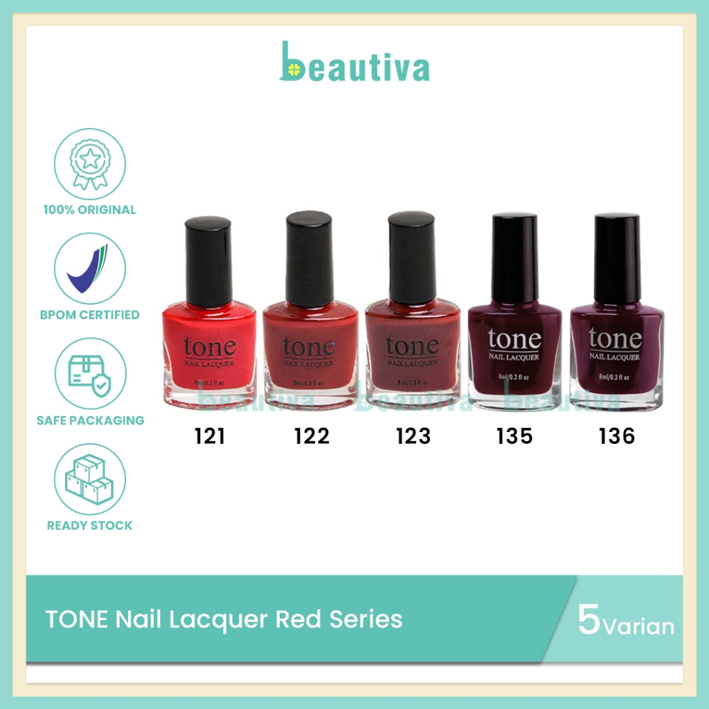 Jual TONE Nail Lacquer Red Series | Shopee Indonesia