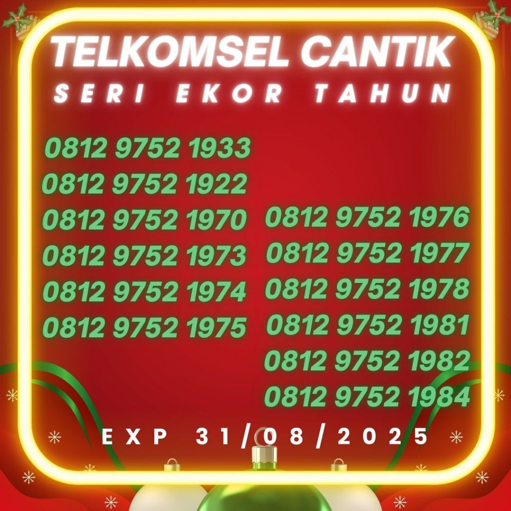 Jual Nomor Cantik Telkomsel SERI TAHUN new packaging Harga 45ribu | Shopee Indonesia