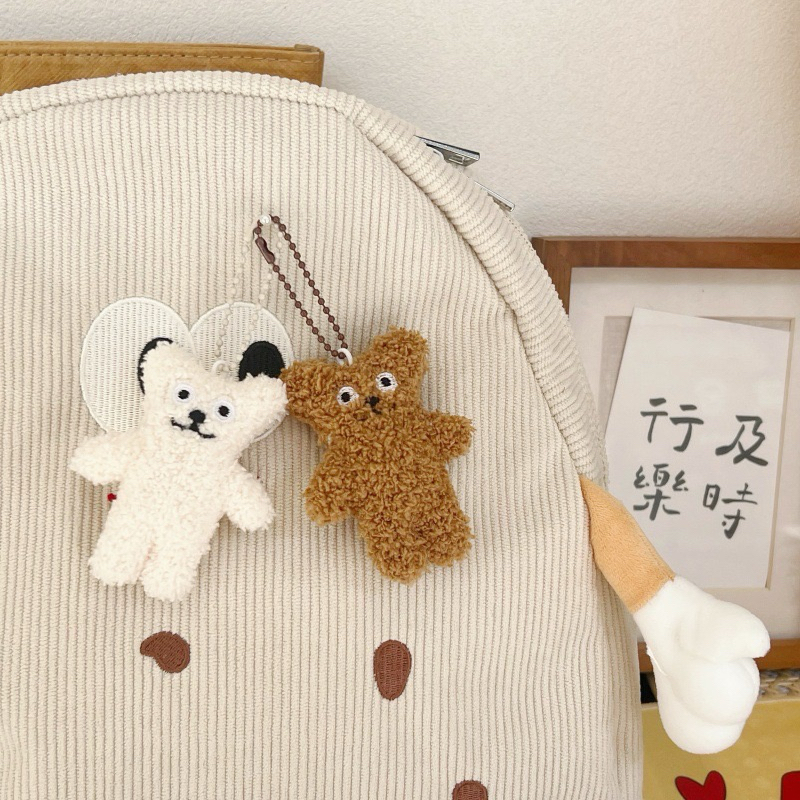 Jual KEYRING CUTE LITTLE BEAR CHOCO BEAR AND WHITE BEAR GANCI AND ...