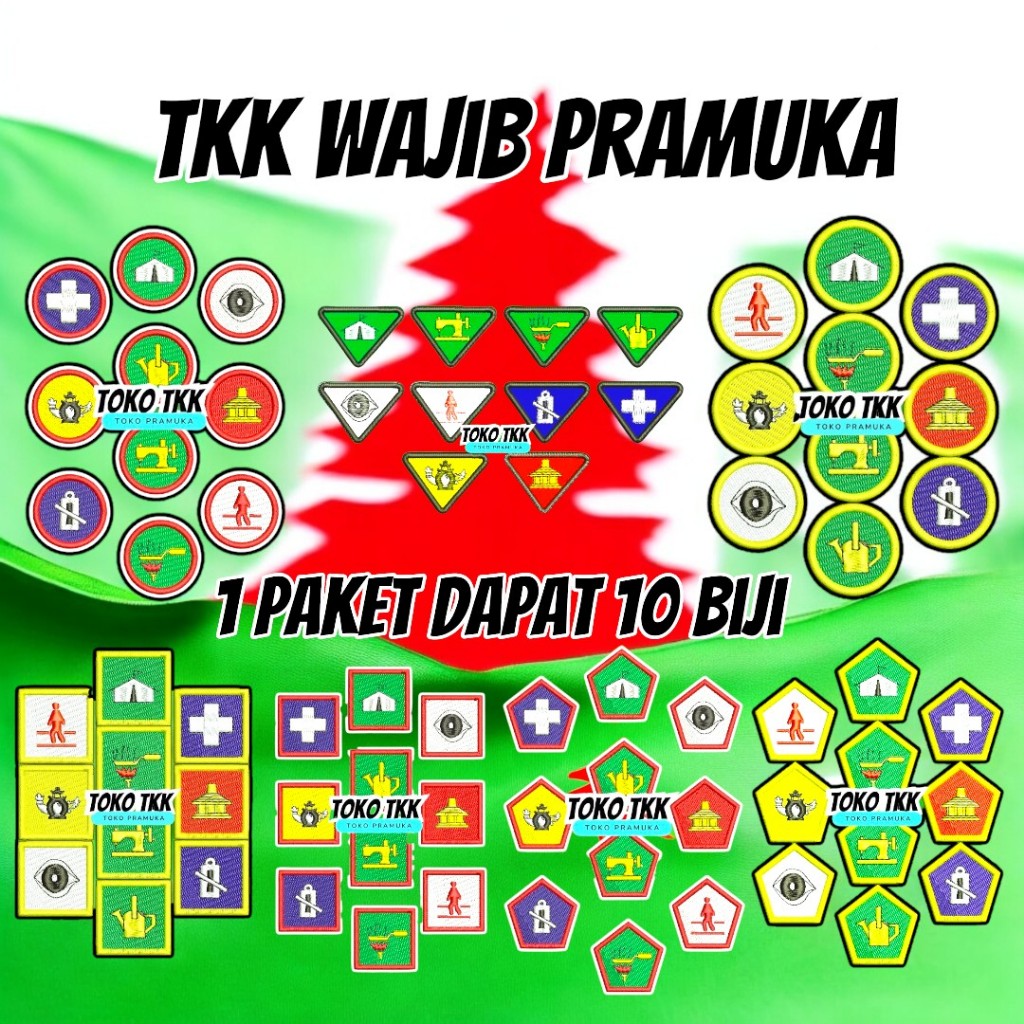 Jual Tkk wajib pramuka siaga penggalang penegak ( 1 paket isi 10 biji ) | Shopee Indonesia