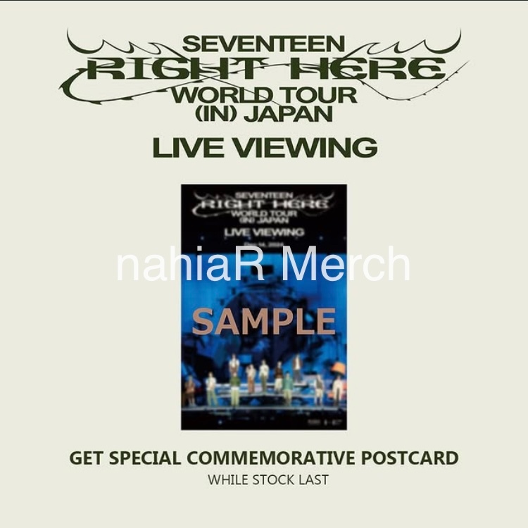 Jual SEVENTEEN [RIGHT HERE] WORLD TOUR IN JAPAN: LIVE VIEWING x Cinepolis Official Postcard ...