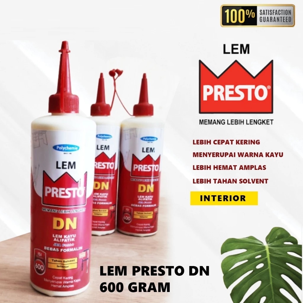 Jual Presto Lem Kayu Super Kuat Hpl Putih Gitar Dn 600 gr | Shopee ...