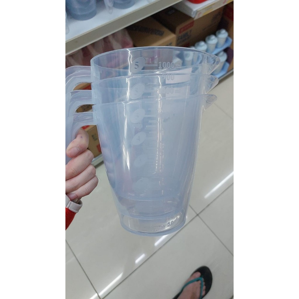 Jual Gelas Takar Plastik 1 Liter Milli Measuring Cup BGL-2 LION STAR ...