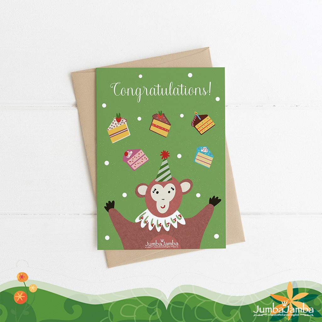 Jual Jumba Jamba Kartu Ucapan Selamat Ukuran A6 - Monkey And Cakes ...