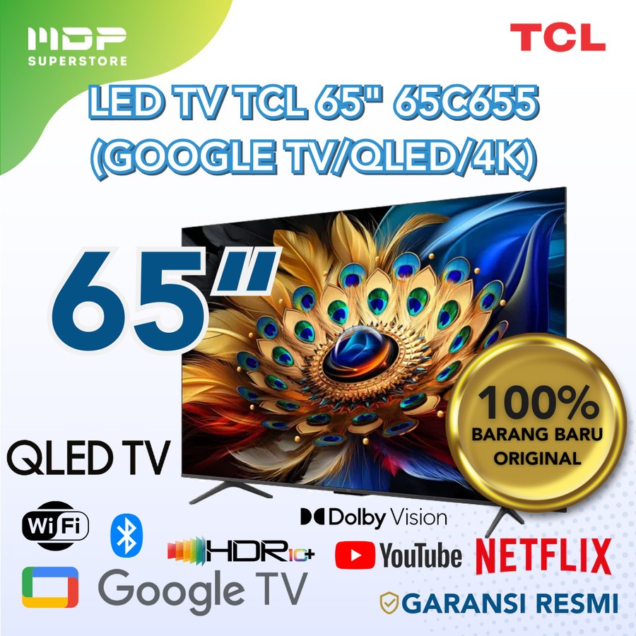Jual LED TV TCL 65" 65C655 ( GOOGLE TV / QLED/4K) - GOOGLE TV | Shopee Indonesia