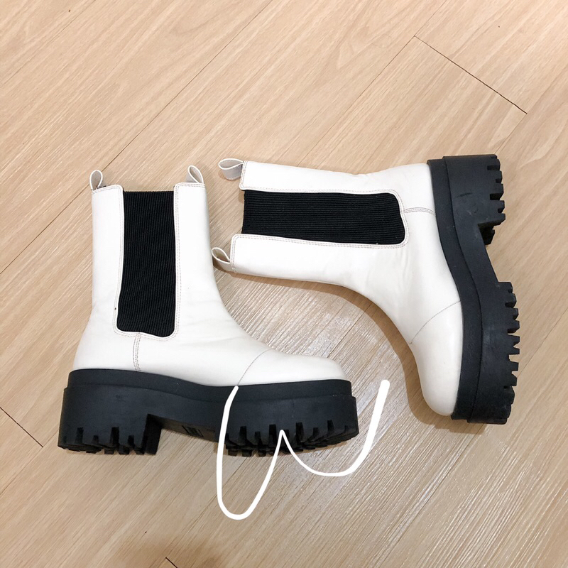 Jual Preloved H&M Sepatu Boots Putih uk37 | Shopee Indonesia