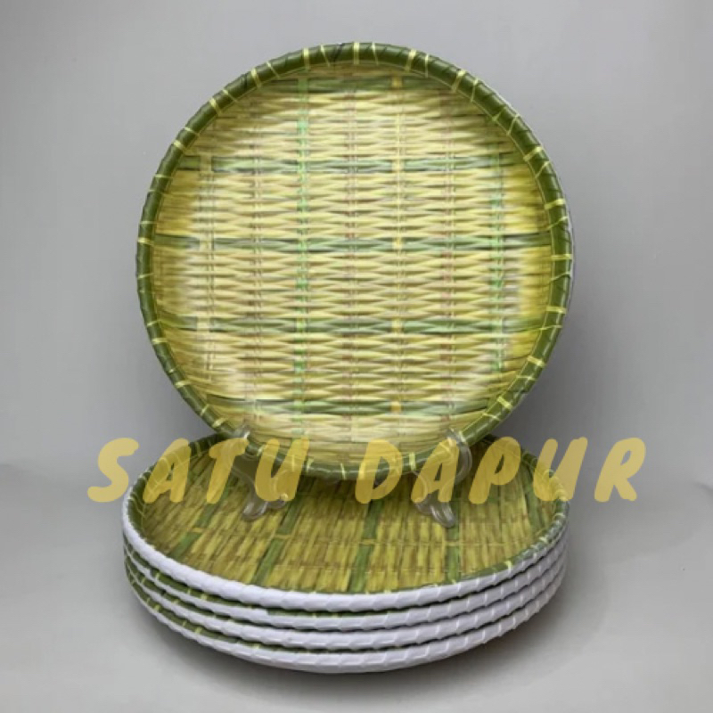 Jual Piring Anyaman Melamine SingaSingi 25 cm / 10 inch, Piring Saji ...