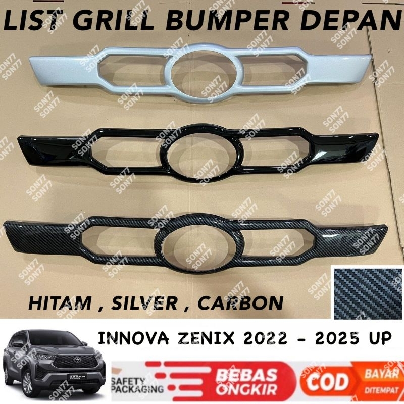 Jual Grill Bumper Depan Innova Zenix 2022 2024 2025 UP Silver Hitam ...