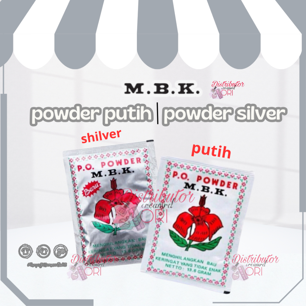 Jual M.B.K Powder Sachetan Putih | Silver | Deodorant Powder | Menghilangkan Bau Keringat ...