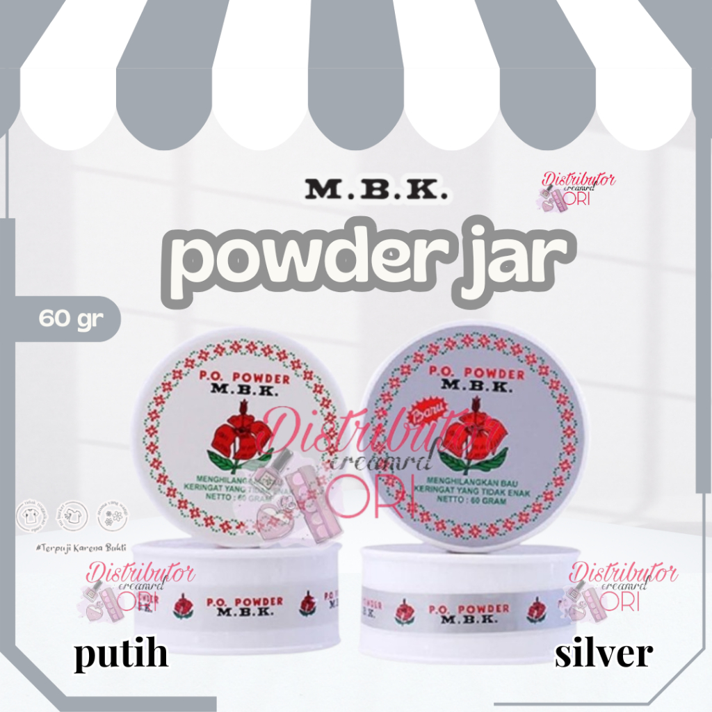 Jual MBK Tin / Powder Bulat Silver & Putih - Penghilang Bau Keringat ...