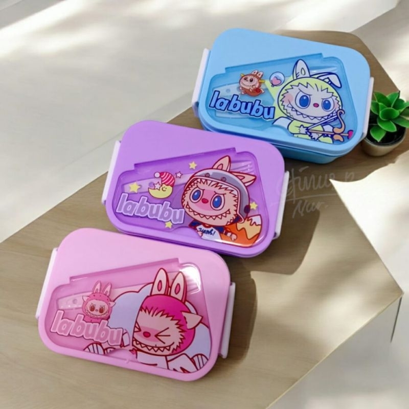 Jual LUNCHBOX LABUBU STAINLESS 2 SEKAT KOTAK MAKAN KARAKTER BPA FREE ...