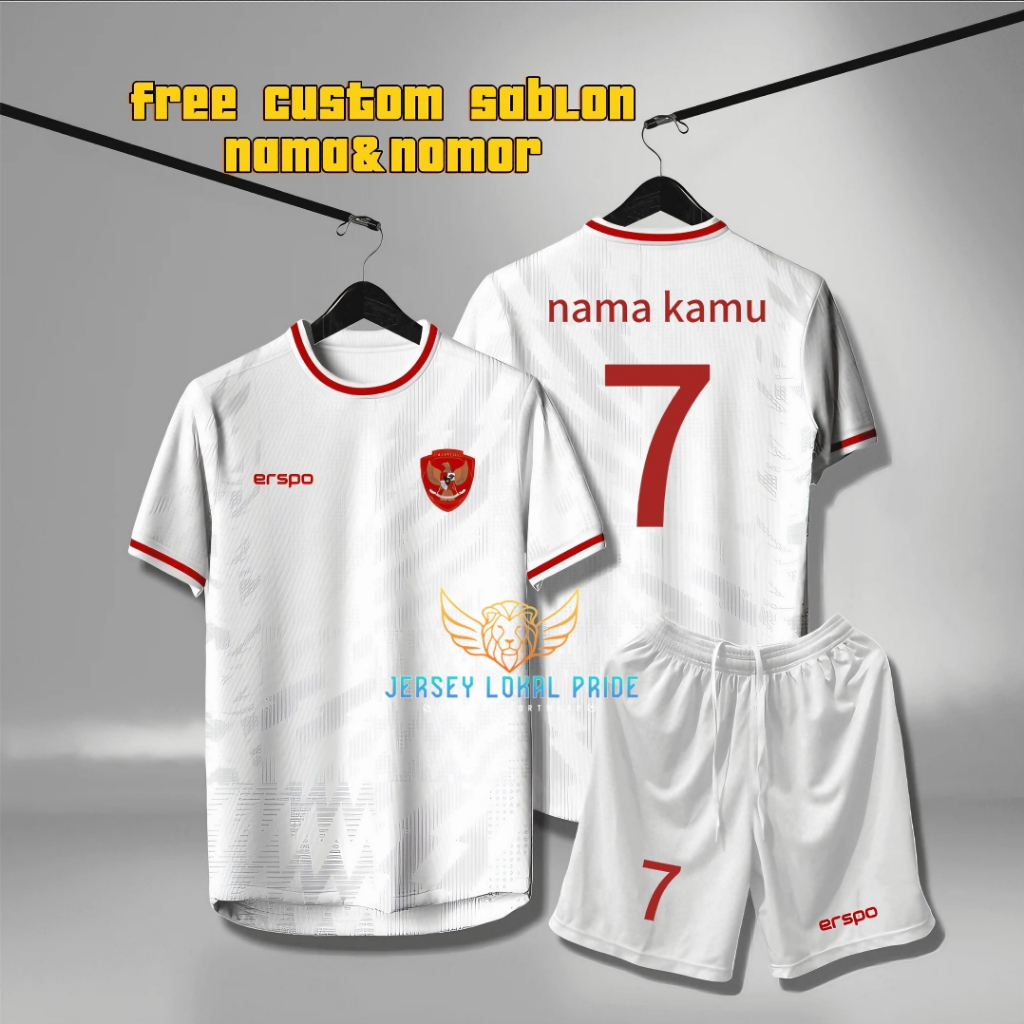 Jual [FREE SABLON] Jersey Timnas Away 2024 Set Baju Dengan Celana Dry ...