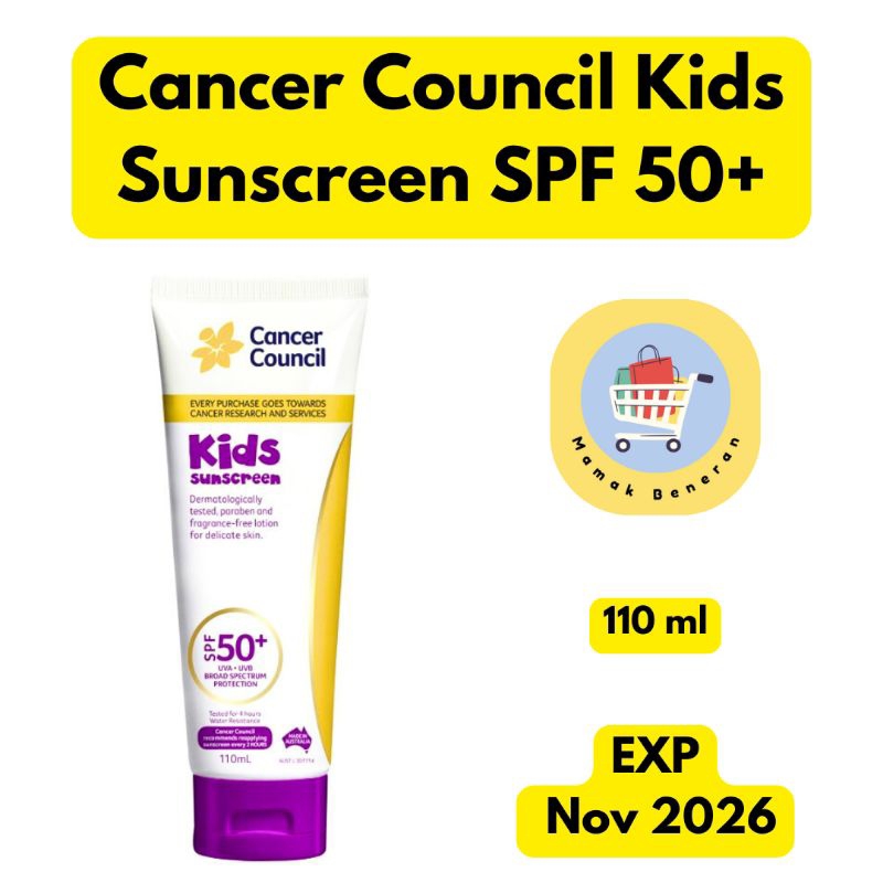 Jual Sunscreen Sun Screen anak Kids Cancer Council SPF 50+ Sunblock 110 ...