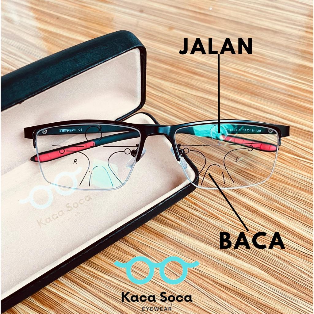 Jual Kaca Soca - Kacamata Baca / Plus Double Fokus Lensa Progresif Blue ...