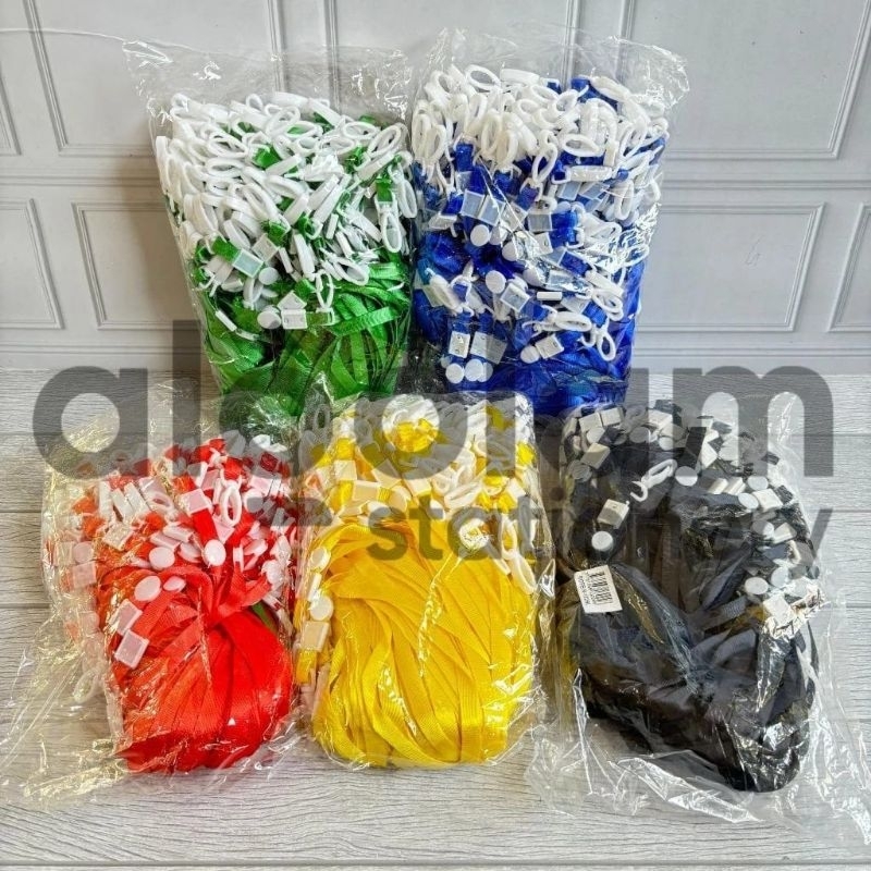 Jual 1 Pack isi 100 tali ID Card Bebas Pilih warna | Shopee Indonesia