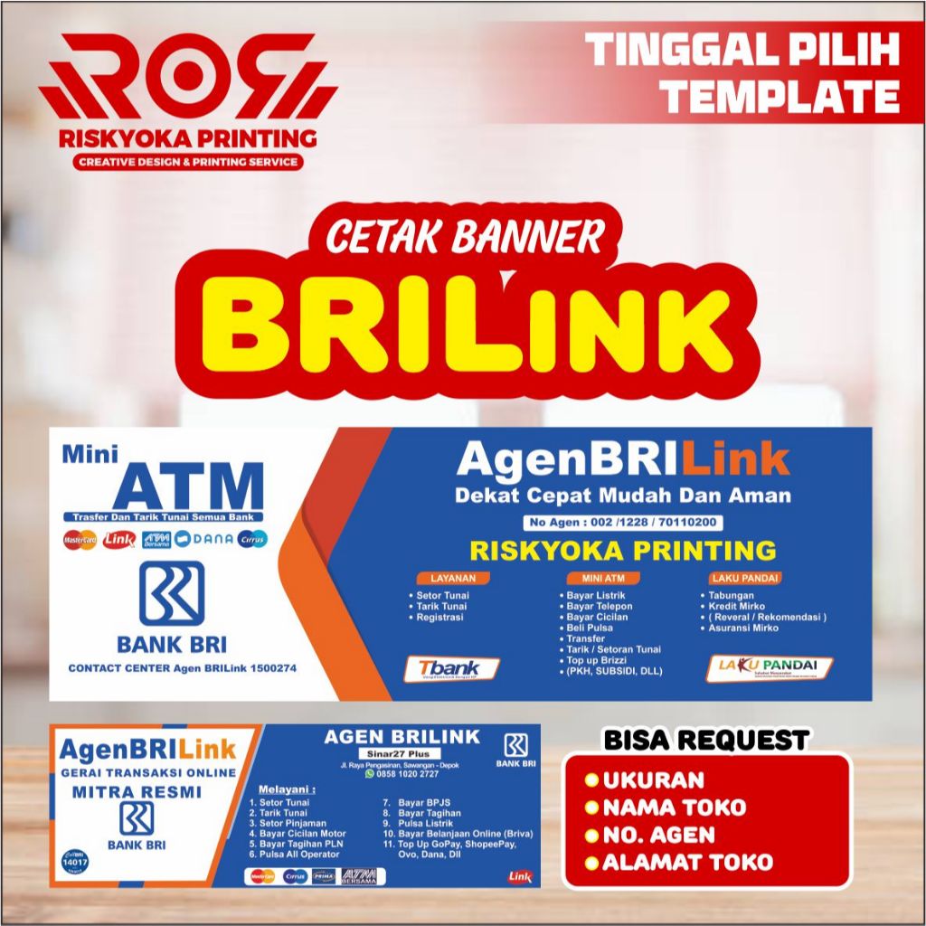Jual Spanduk / Banner BRI Link Custom Ukuran | Shopee Indonesia