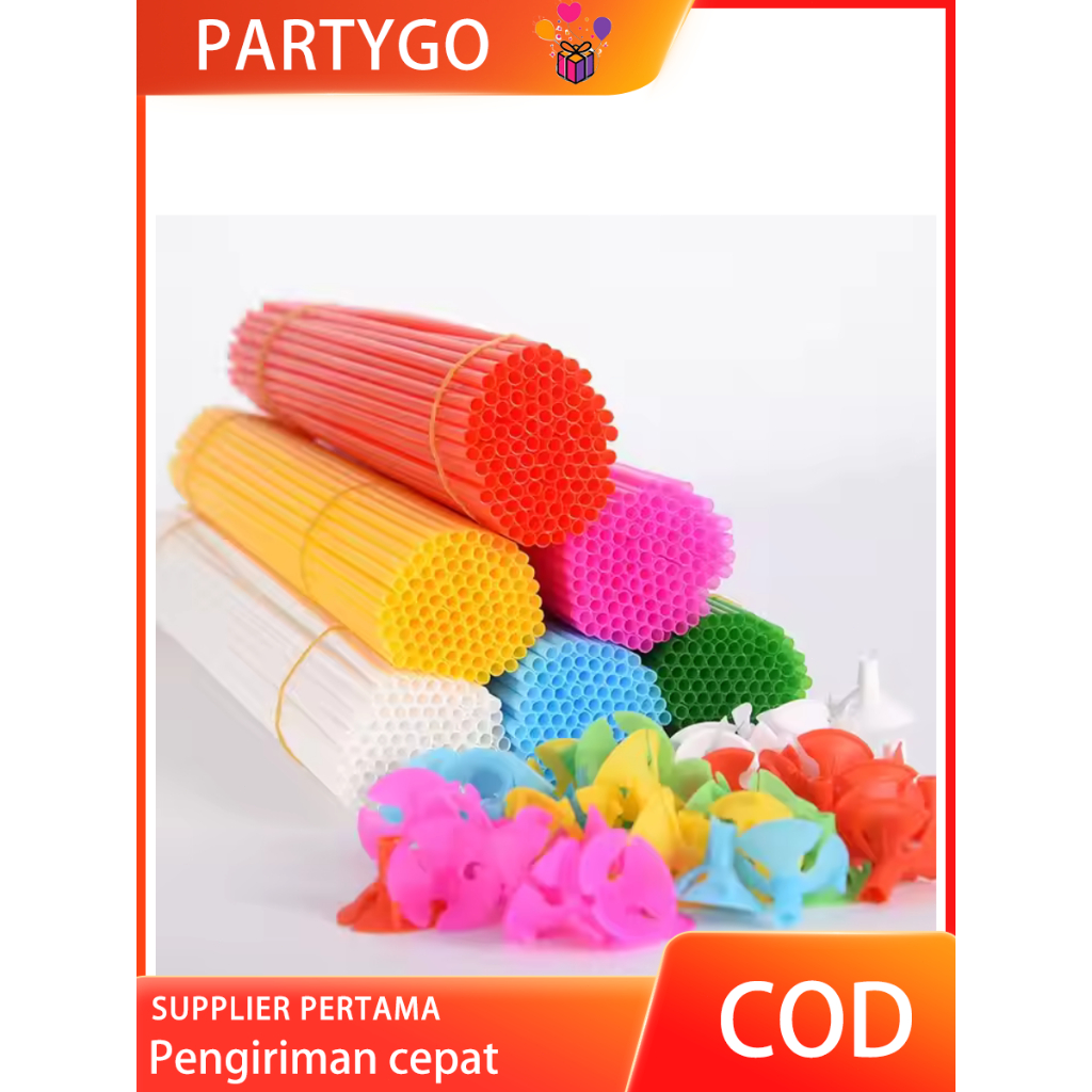 Jual Stik Balon Karet Kecil Gagang Balon Karet Warna Warni 1 Pcs ...