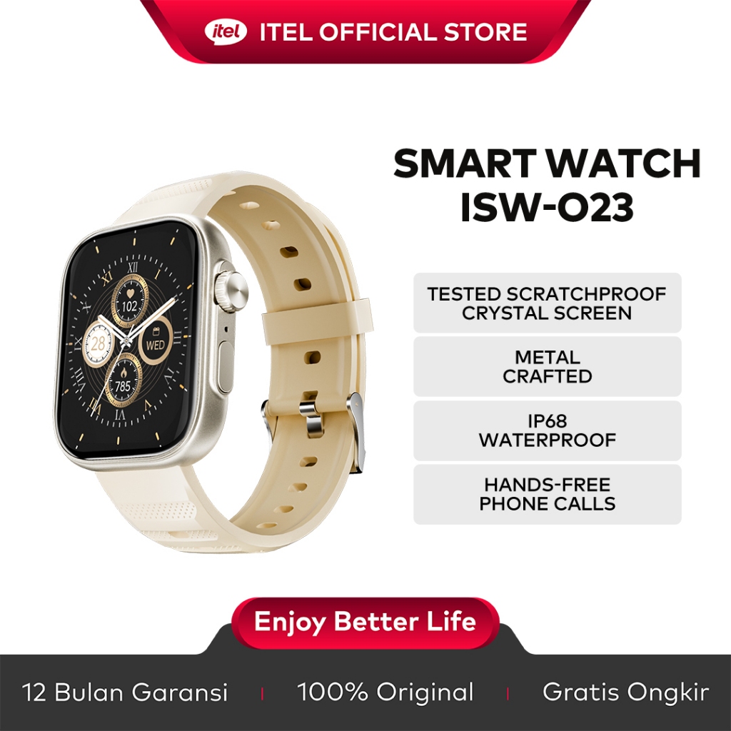 Jual itel Official Smart Watch ISW-O23 3 Active | Tahan Air IP68 | 100 ...