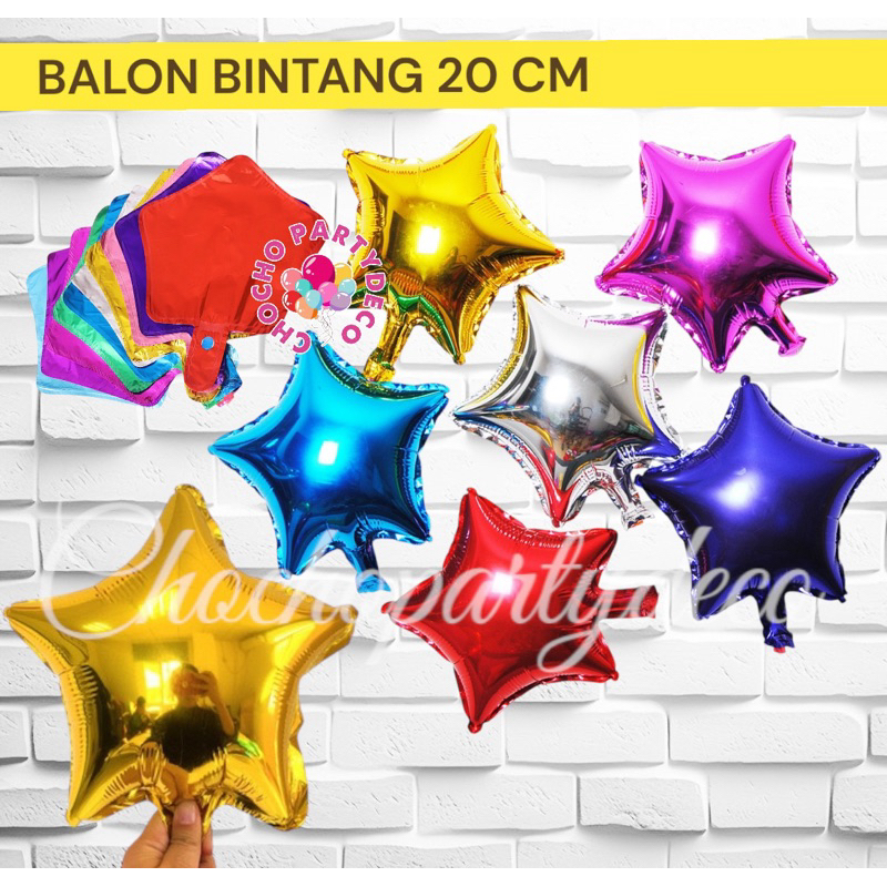 Jual BALON BINTANG 20 CM / Balon Foil Bintang Star 10” | Shopee Indonesia