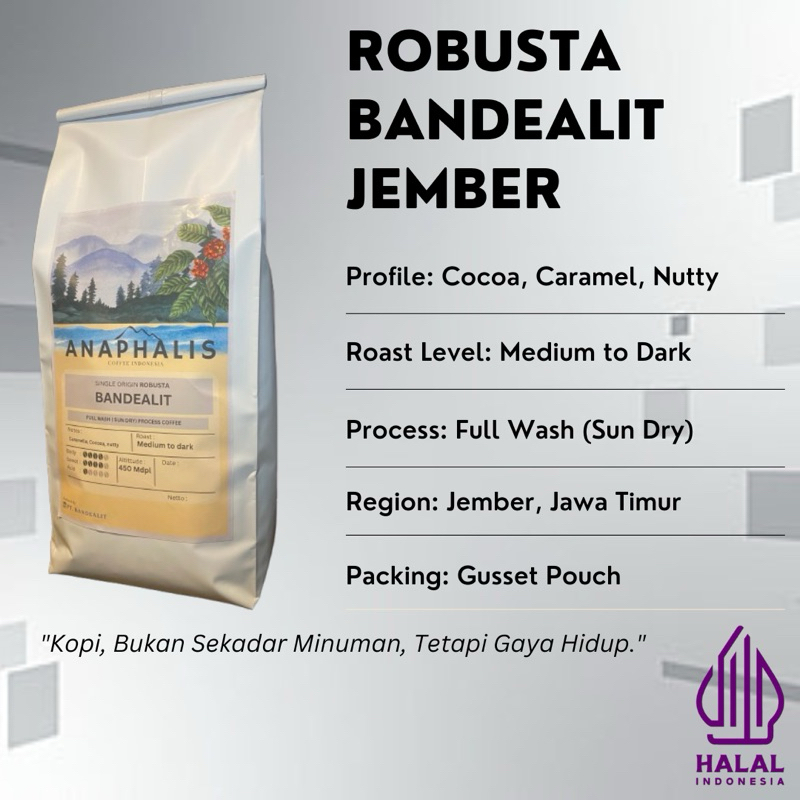 Jual Kopi Robusta Bandealit Premium Jember Coffe Premium Roast Beans ...