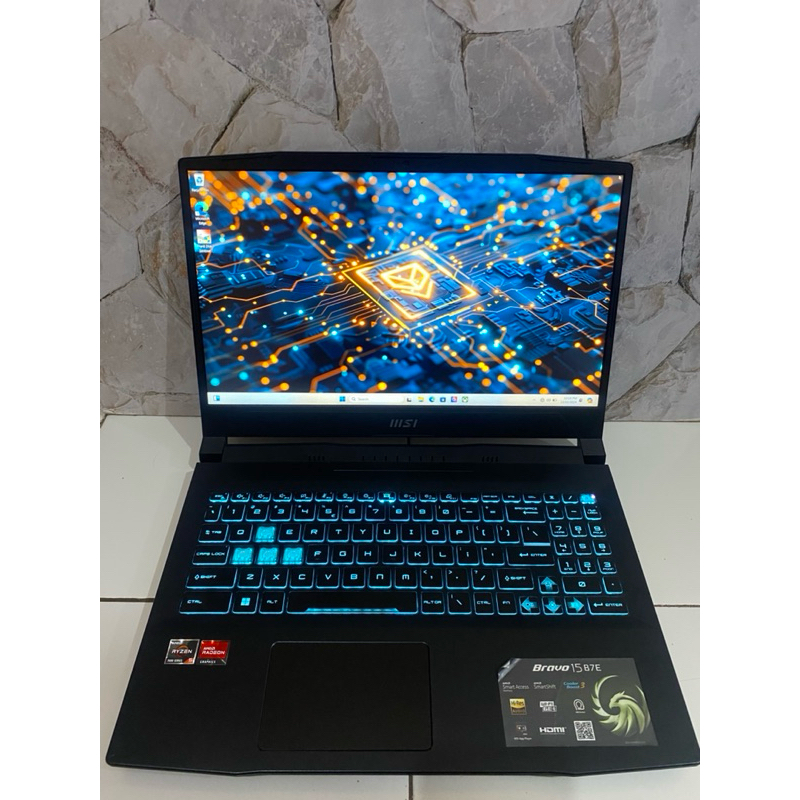 Jual MSI Bravo 15 B7ED Amd ryzen 5-7535hs Ram 16 gb ssd 512 gb RX6550M ...