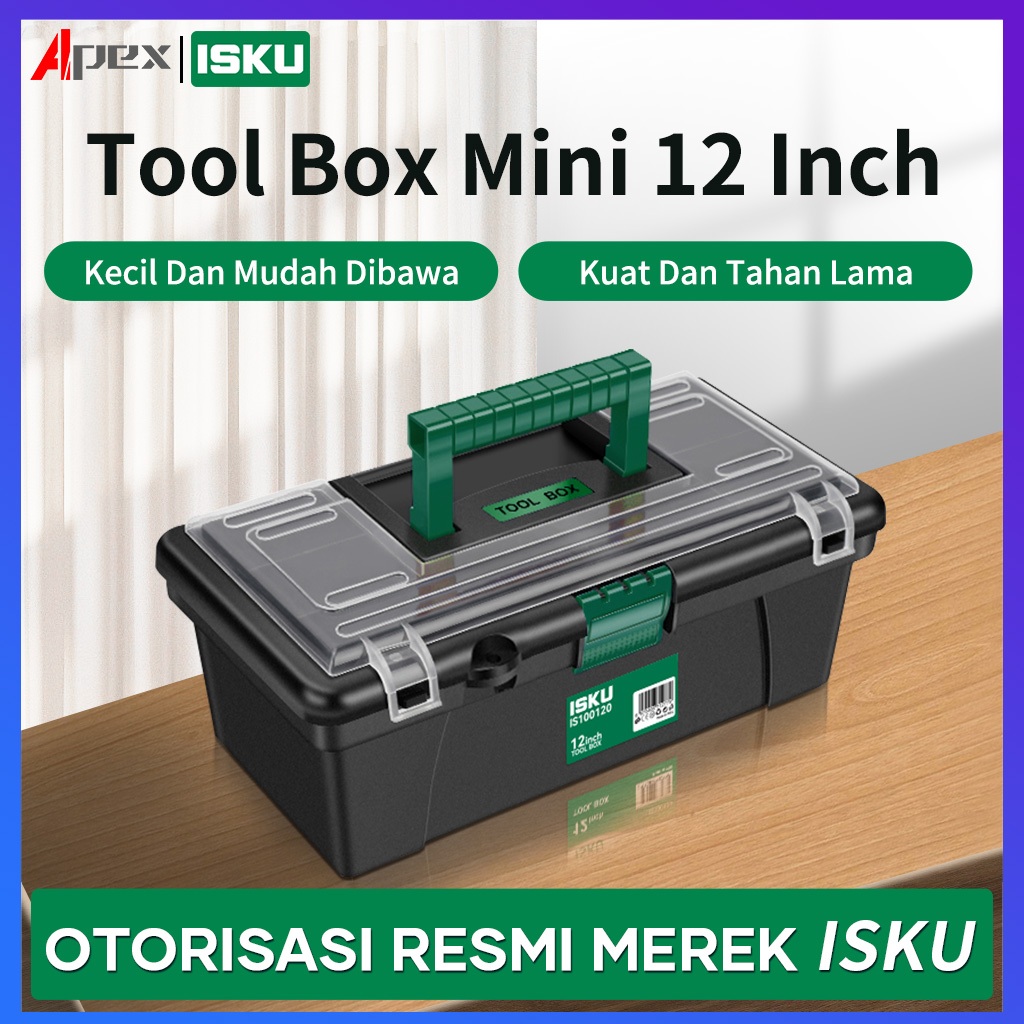 Jual ISKU Tool Box Besar 12 Inch Bahan PP Kotak Alat Kotak Alat Tahan ...