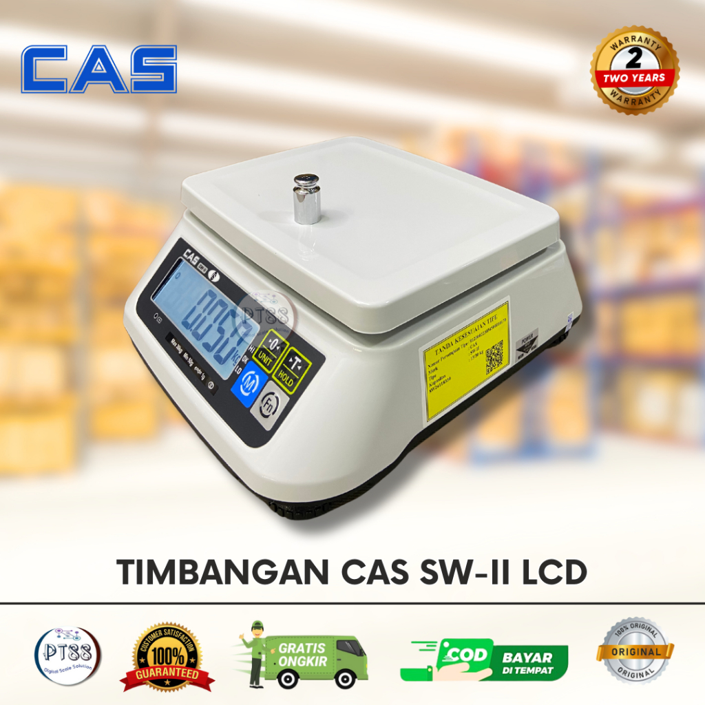 Jual Timbangan Walet CAS SW2 / Timangan Dapur CAS SW-II LCD 3kg-30kg / Timbangan Kitchen 3kg ...