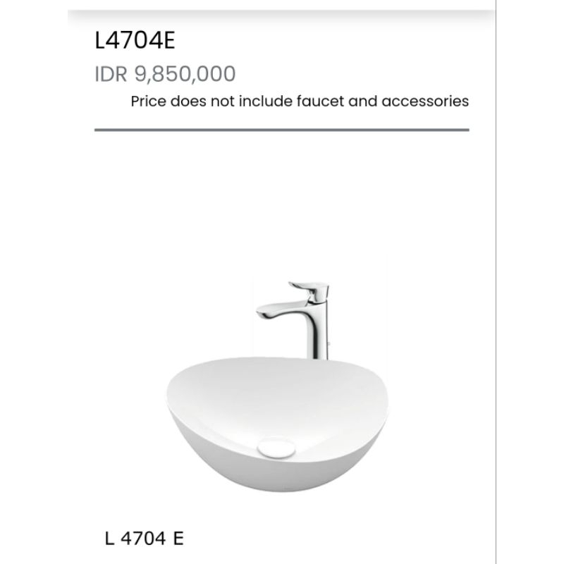 Jual WASTAFEL CUCI TANGAN TOTO Vessel Counter Lavatory Kualitas1 Grade ...